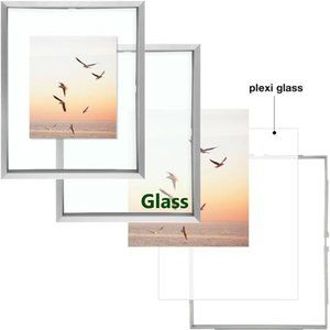 Accents | Floating Picture Frame 8x1 Silver Metal Photo Frame For Wall ...